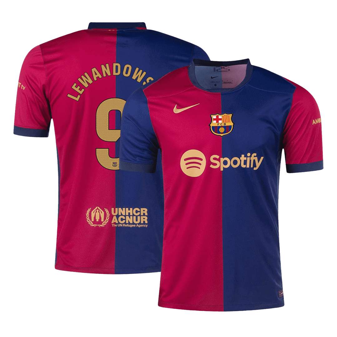 LEWANDOWSKI #9 Barcelona Home Soccer Jersey 2024/25 – SoccerJerseysLive.com